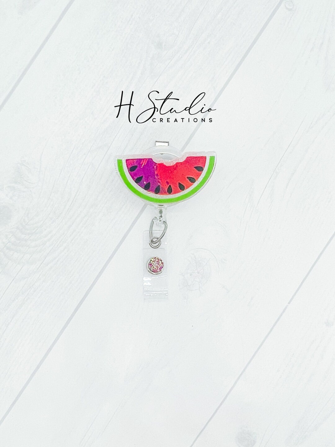 Watermelon Badge Reel, Summer Badge Reel, RN Badge Reel, Nurse Gifts ...