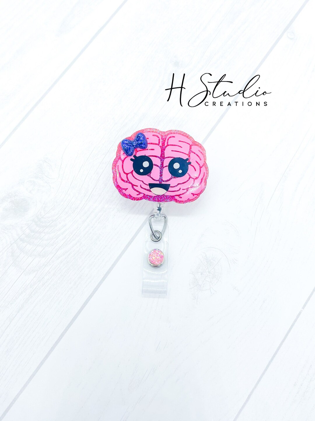 Brain Badge Reel Neuro Badge Reel Neurologist Gift Glitter - Etsy