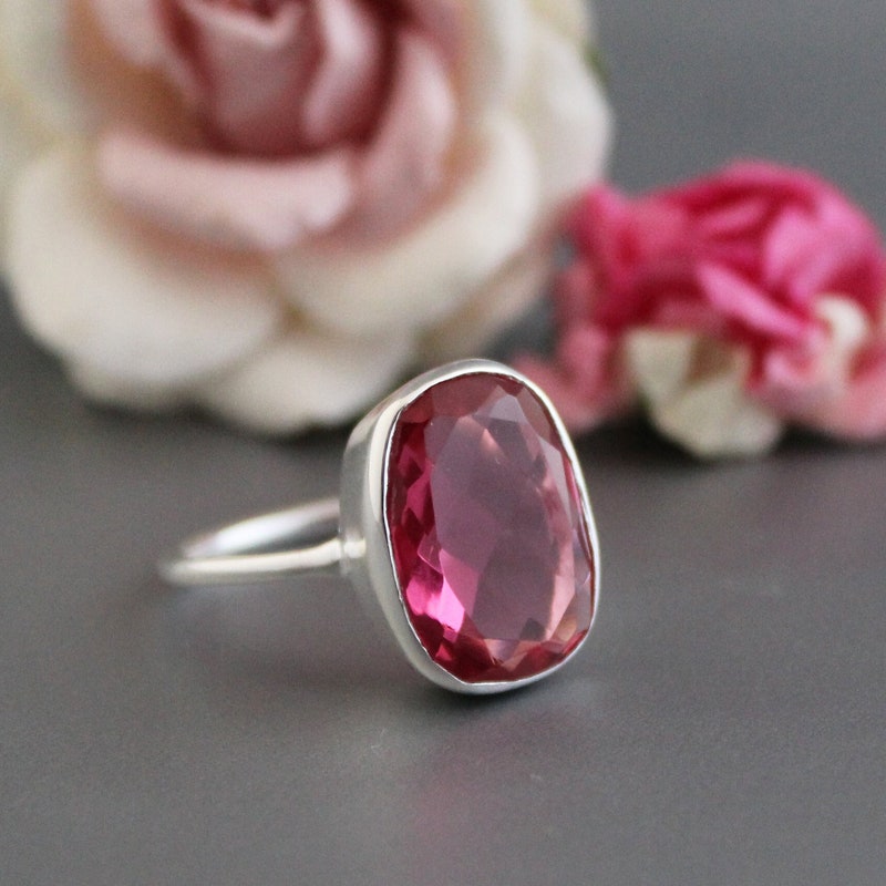 Pink Stone Ring - Etsy