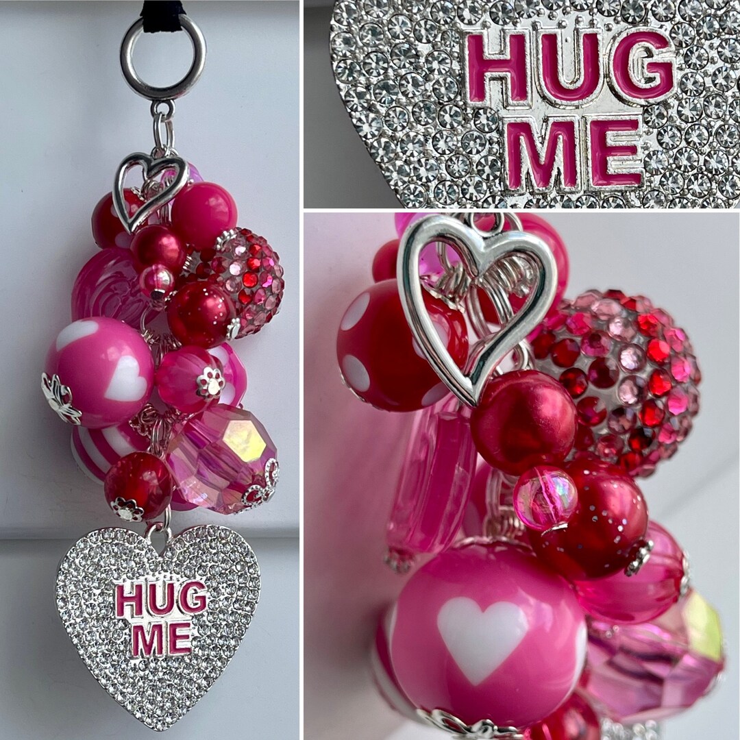 Car Mirror Charm HEART for Rear View Mirror or Clip for Purse, Bag ...