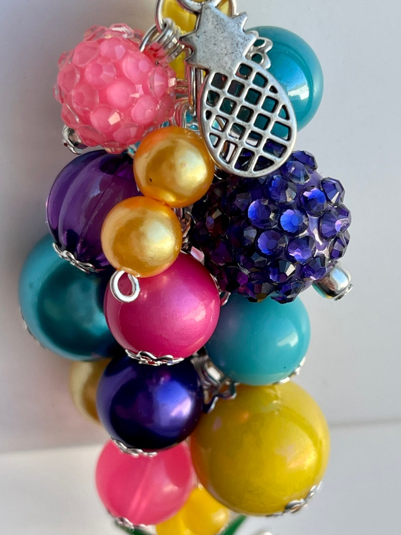 Car Mirror Charm Rear View Decor Decoration Dangle PINEAPPLE Summer ...