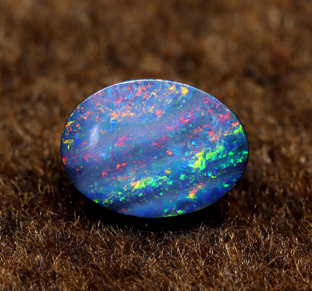 Australian Opal Doublet Multi Flashy Fire Smooth Cabochon Loose ...