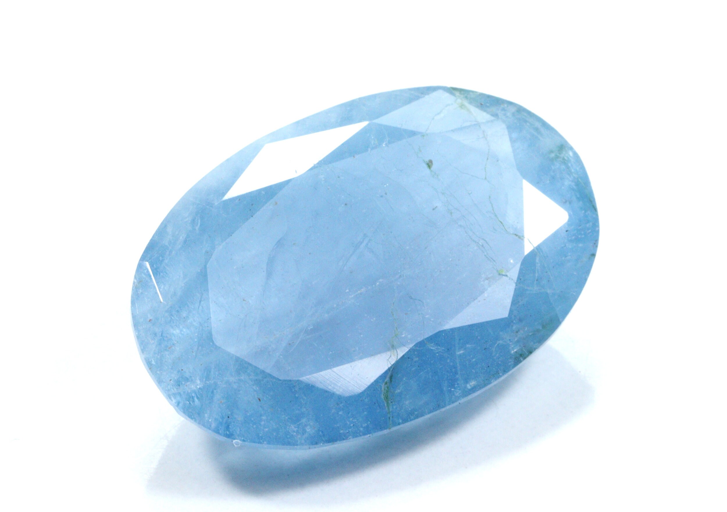 21.20 Ct Natural Blue Aquamarine Faceted Gemstone Aquamarine | Etsy