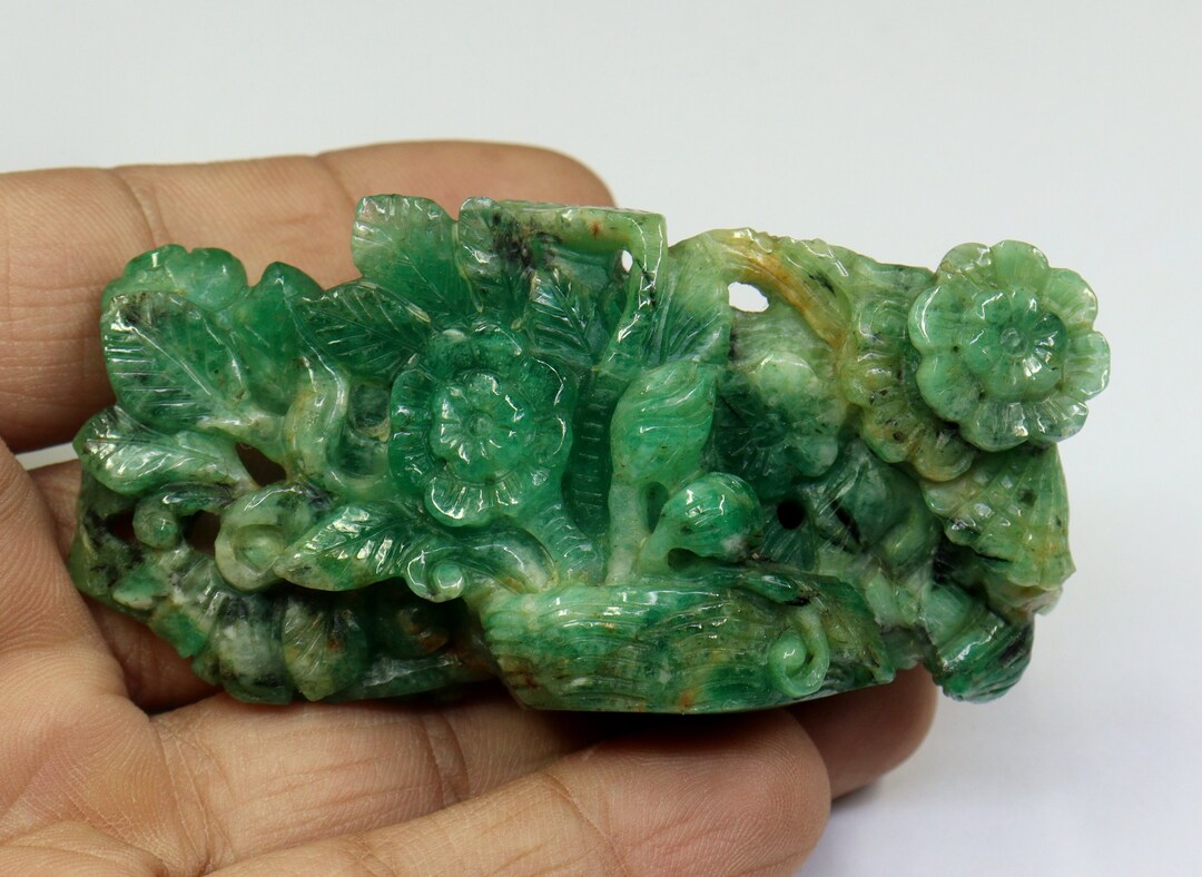 Emerald Hand Carving, 401.70 Cts., High Quality, Emerald, Zambian ...