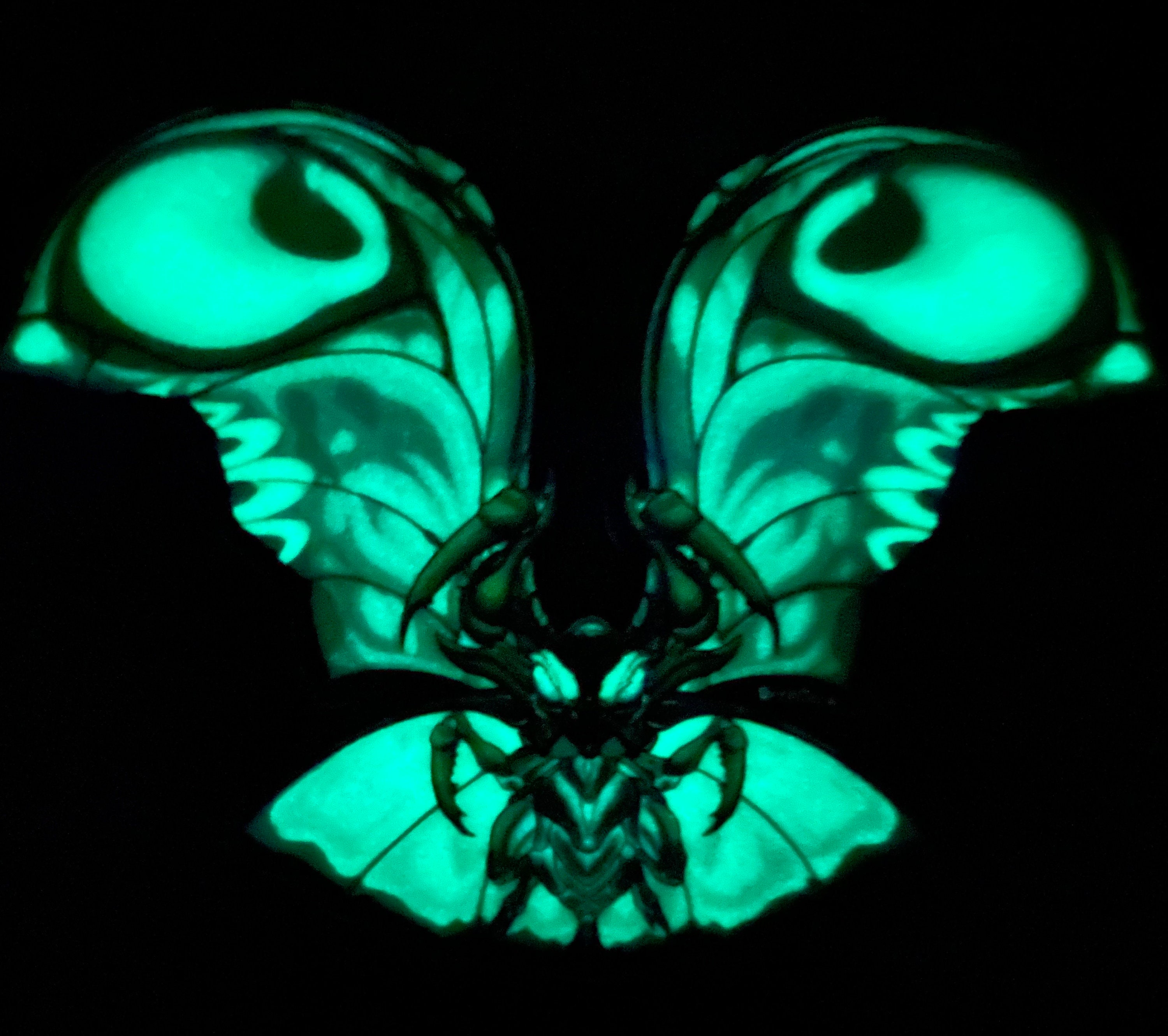 Chibi Kaiju 9 Mothra 2019 clear & Glow in the Dark Sticker - Etsy