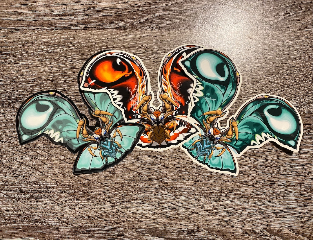 Chibi Kaiju 9 Mothra 2019 clear & Glow in the Dark Sticker - Etsy