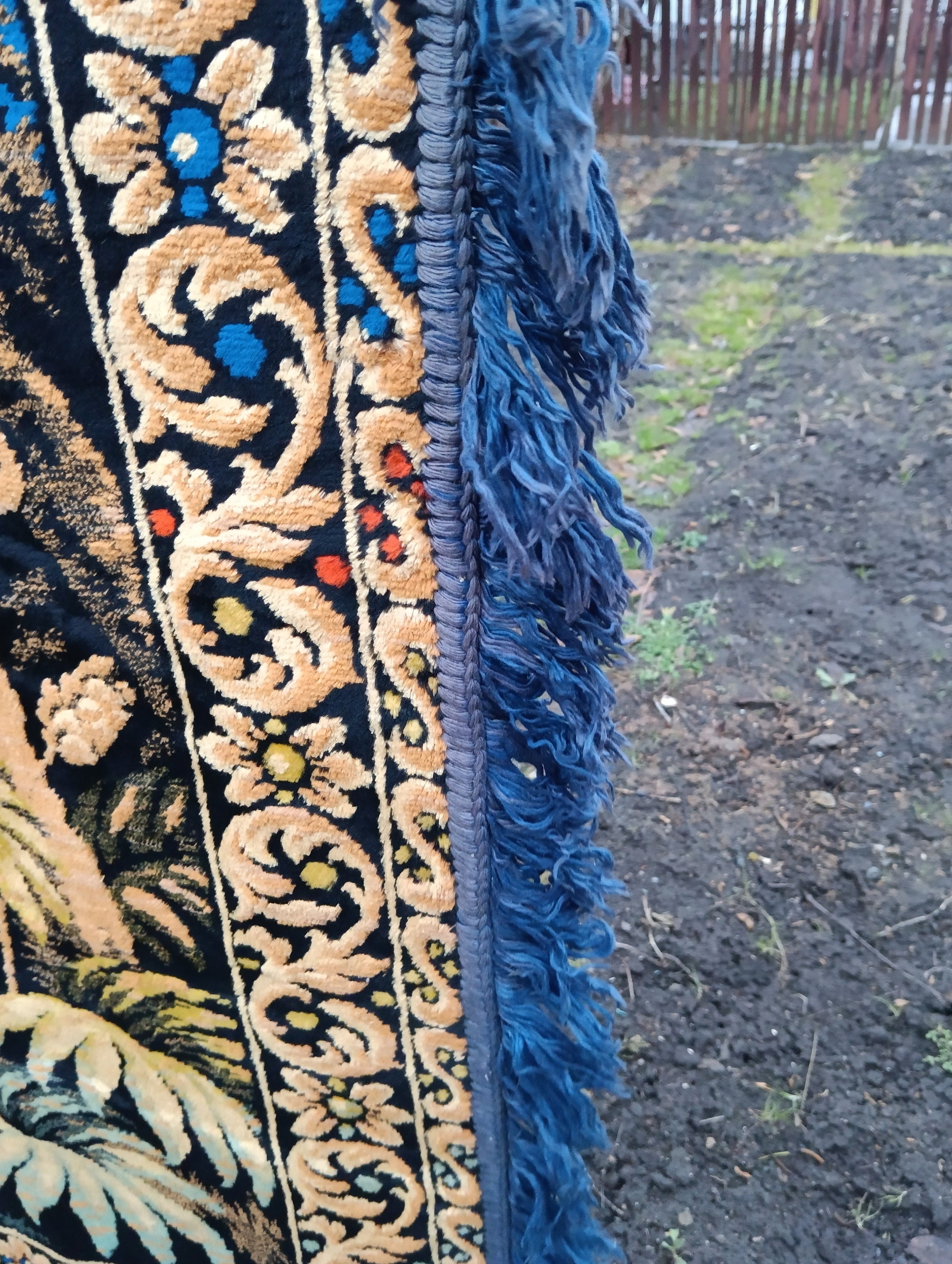 Vintage Soviet Plush Wall Carpet Rug Primitive Rustic Gobelin Tapestry ...