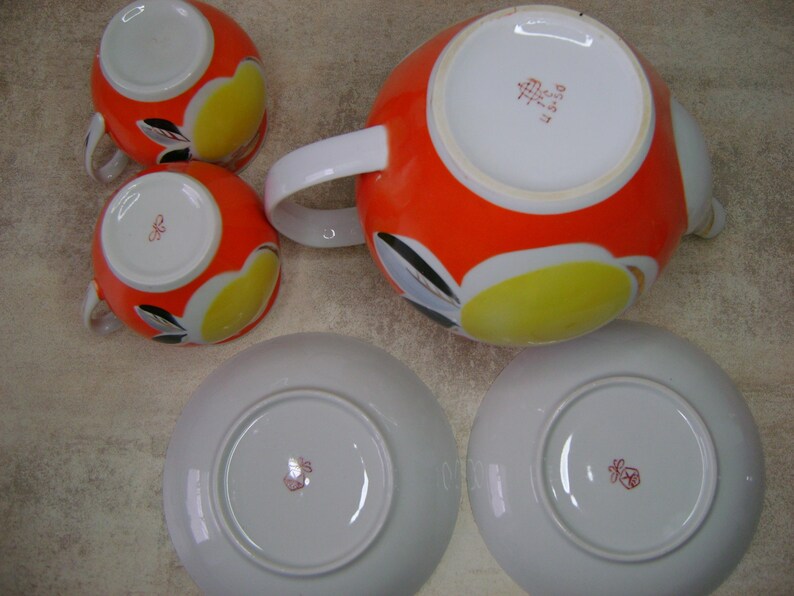 Vintage Ukrainian Porcelain China Tea Set for Two Apple (ukraine ...