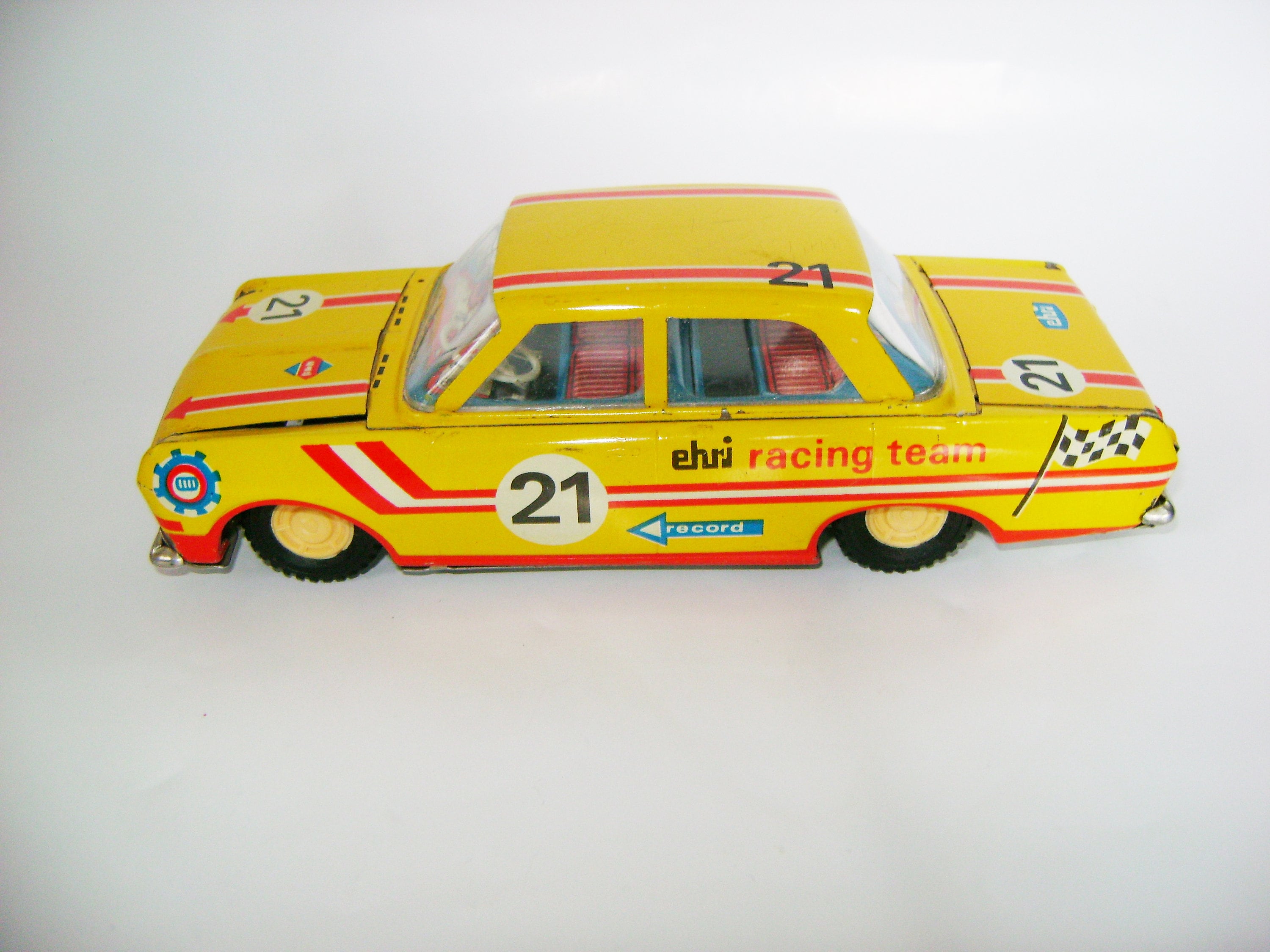 Made in DDR Ost Germany Friction Tin Toy Car OPEL Rekord Rally Racing ...