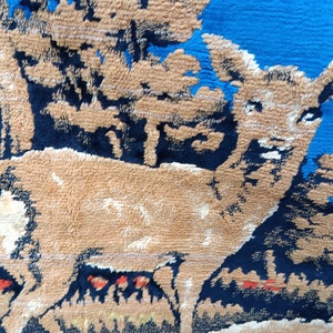 Vintage Soviet Plush Wall Carpet Rug Primitive Rustic Gobelin Tapestry ...