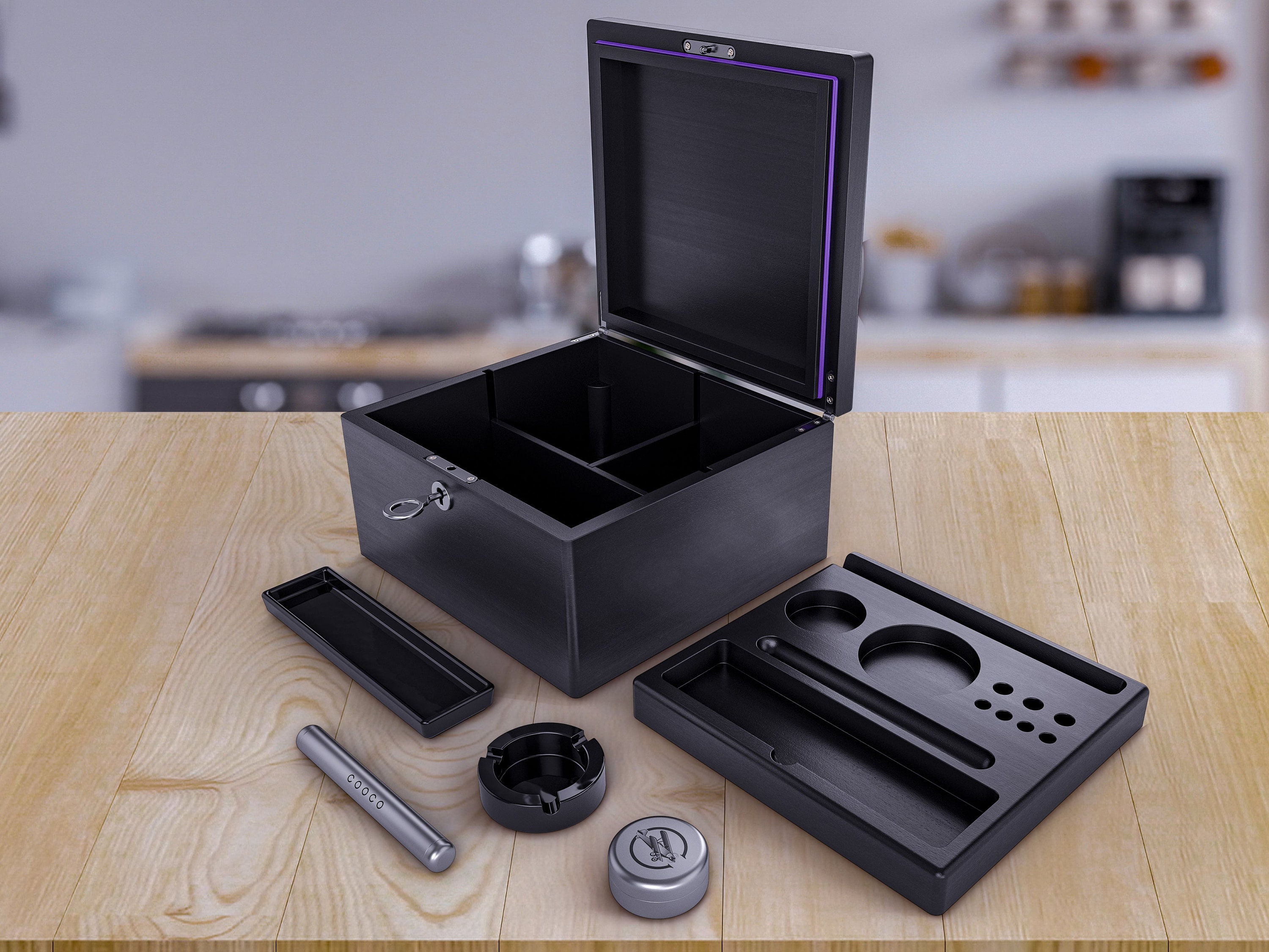 Personalized Natural Acacia Wooden Stash Box Custom Airtight - Etsy Canada