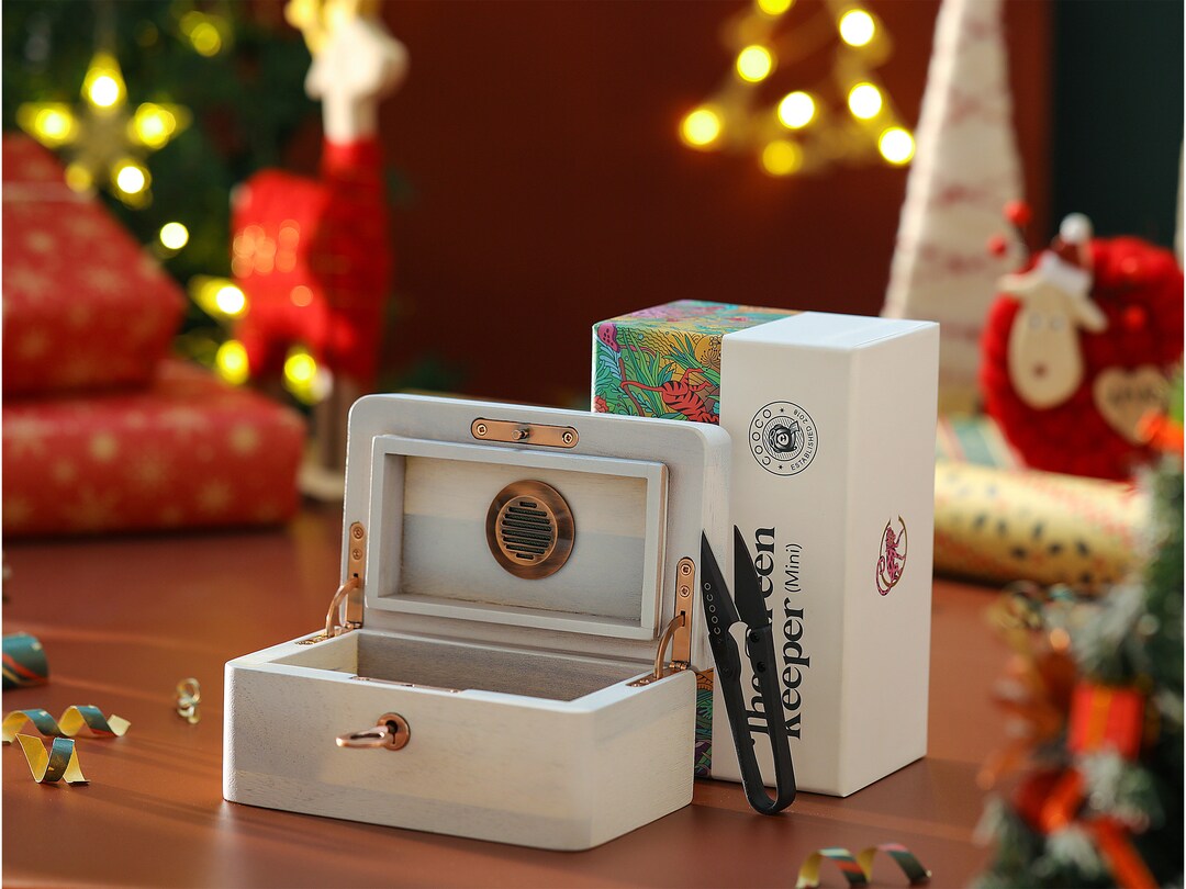 Giftable Stashbox for Girl, Cute Wooden Stash Box With Lock & Humidor ...