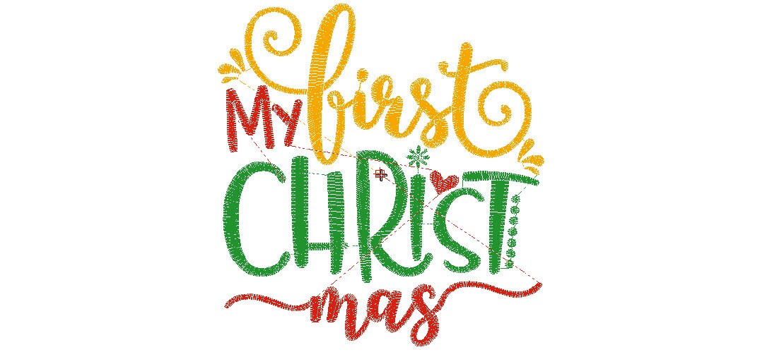 My First Christmas Embroidery Design 2 size: 4 n 5 in | Etsy
