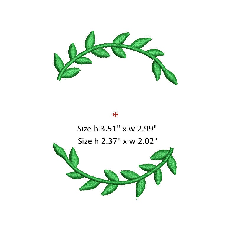 Leaves Embroidery, Leaves Machine Embroidery, Wreath Embroidery File ...