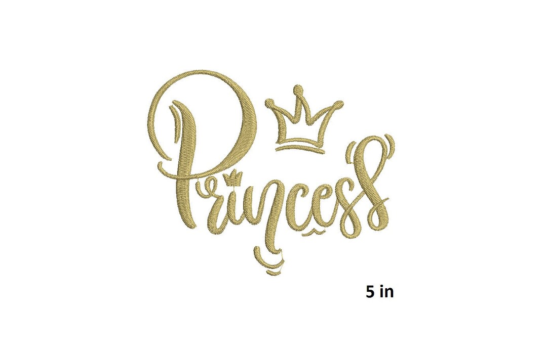 Princess Crown Embroidery Design – Machine Embroidery File (PES DST EMB ...