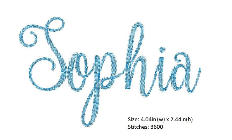 Sophia Embroidery Design Personal Name Machine Embroidery for the Girl ...