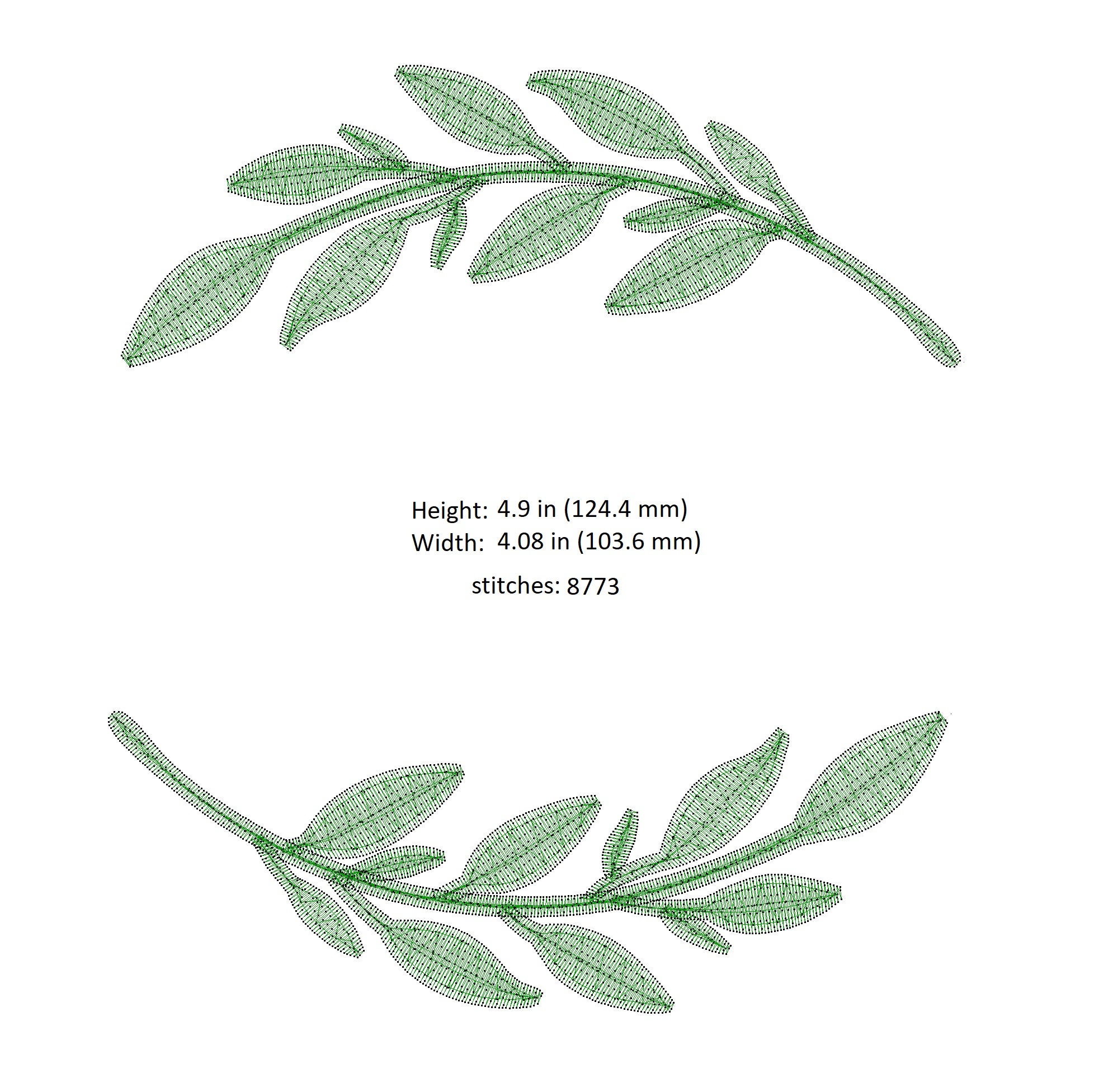 Laurel Wreath Embroidery Design Branch Embroidery Laurel - Etsy