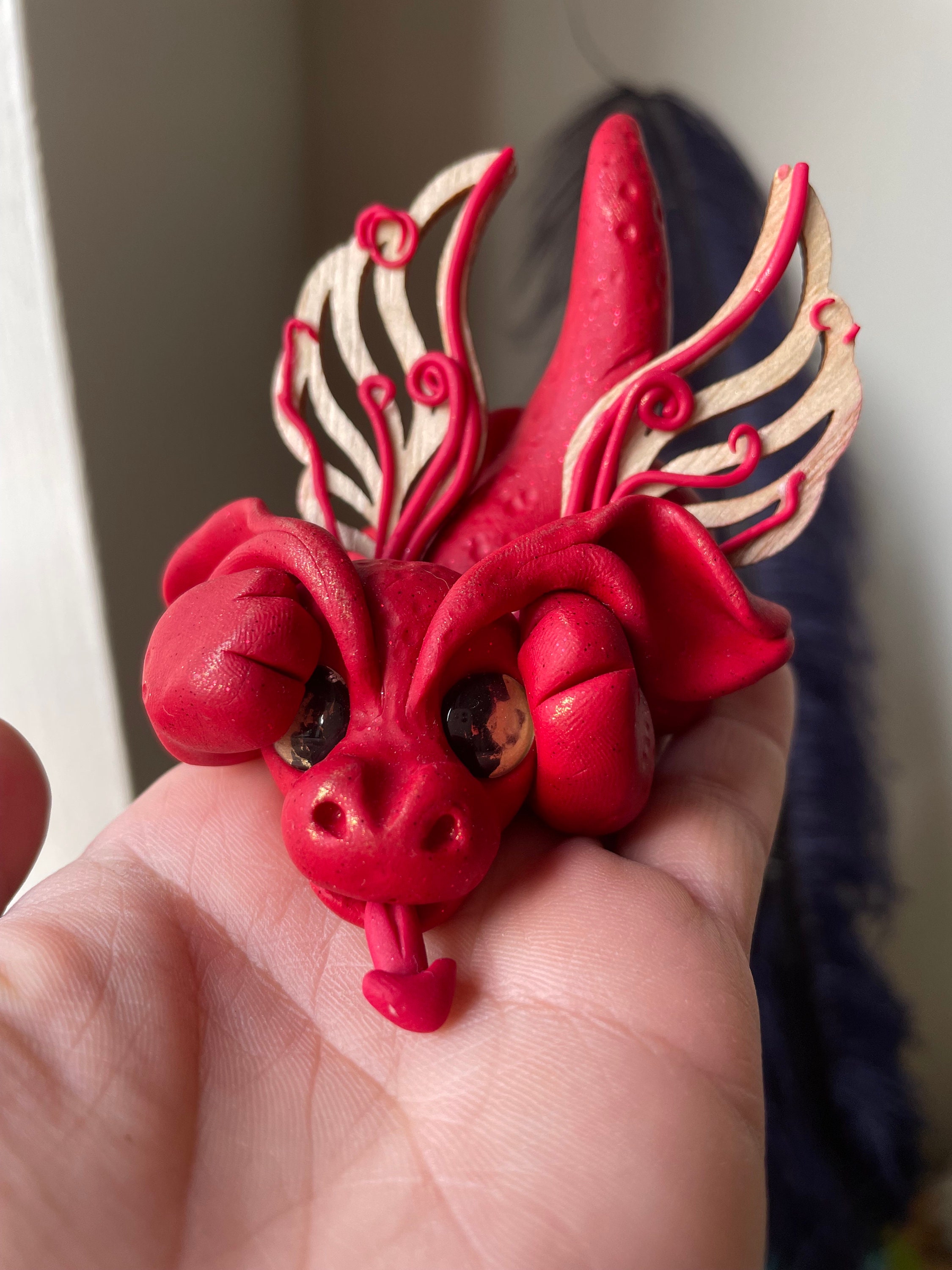 Collectable Clay Welsh Dragon Sculpture Figurine - Etsy