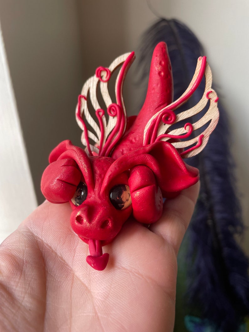Collectable Clay Welsh Dragon Sculpture Figurine - Etsy