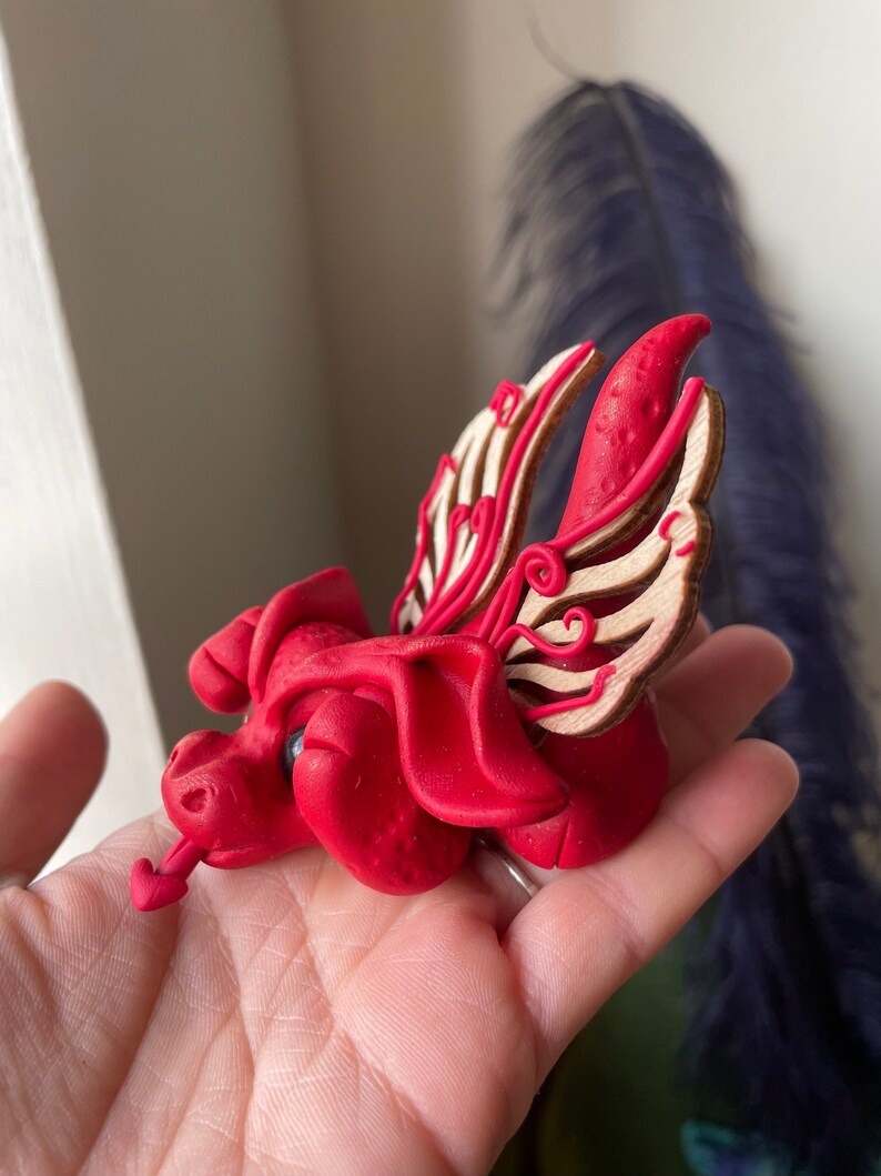 Collectable Clay Welsh Dragon Sculpture Figurine - Etsy