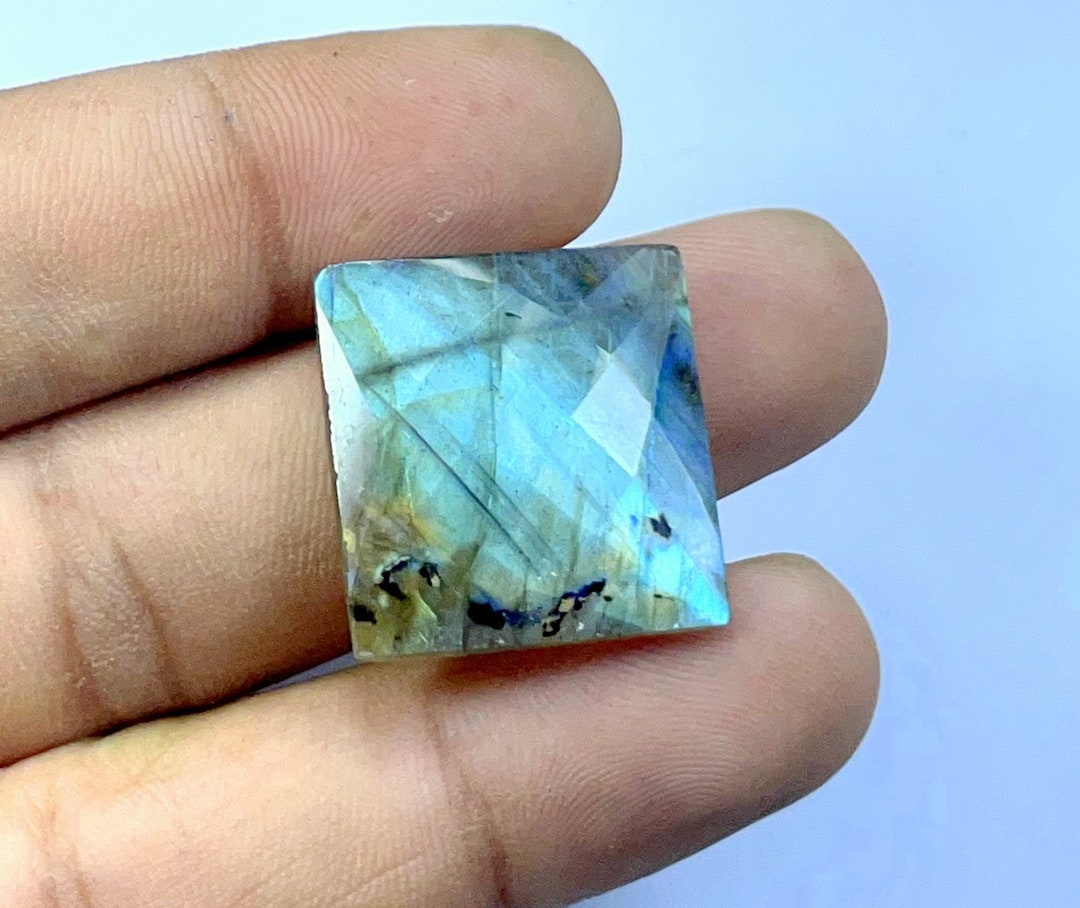 High Quality Blue Fire Labradorite Checker Cut Gemstone Natural ...