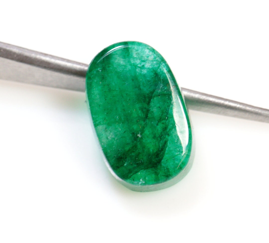 Green Beryl Emerald Gemstone, Emerald Cabochon, Emerald Rectangle Shape ...