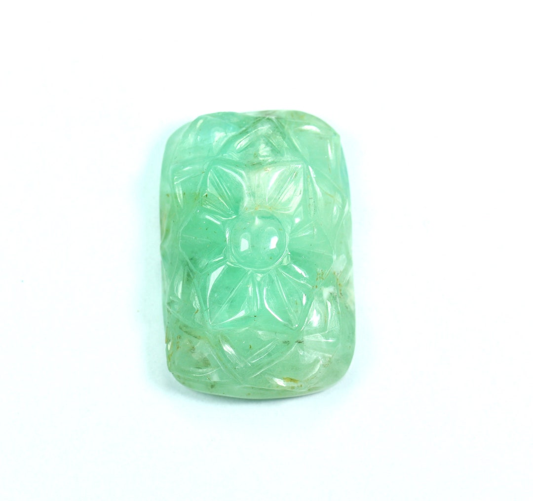 RUSSIAN EMERALD Russian Emerald Carving Handmade Carving Work Rare ...