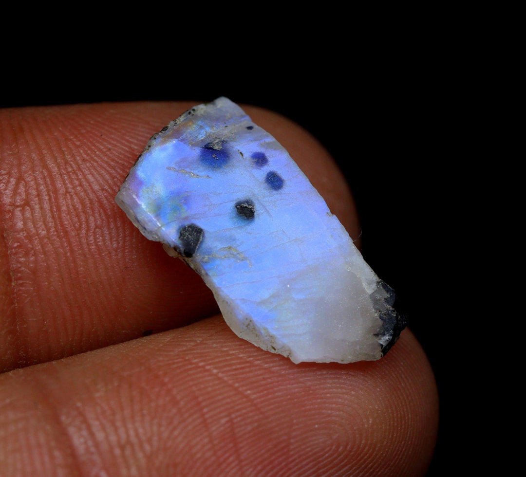 AAA NATURAL Raw Rainbow Moonstone Rough Rough Moonstone slab - Etsy
