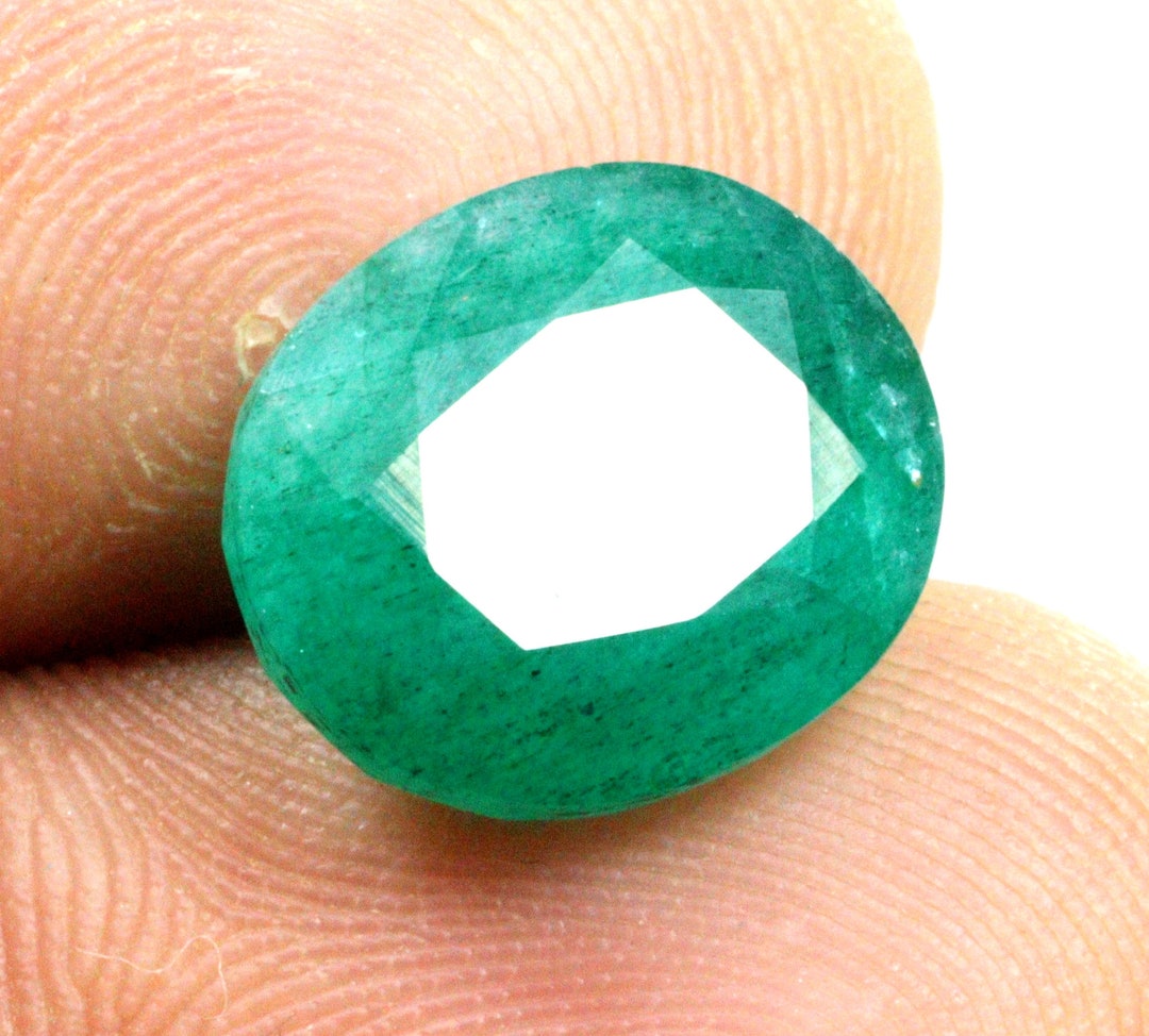 Natural Green Beryl Emerald Faceted Gemstone Oval Cut Loose - Etsy UK