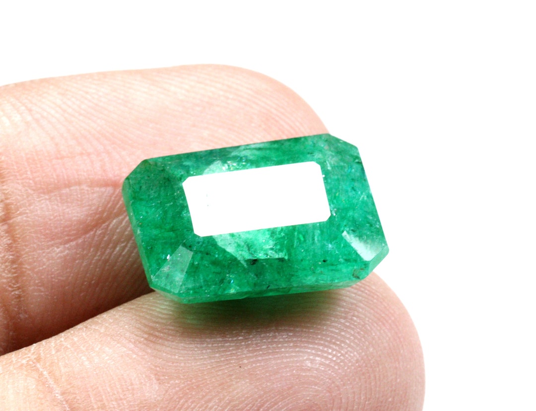 Natural Beryl Emerald Faceted Gemstone Rectangle Shape Emerald - Etsy