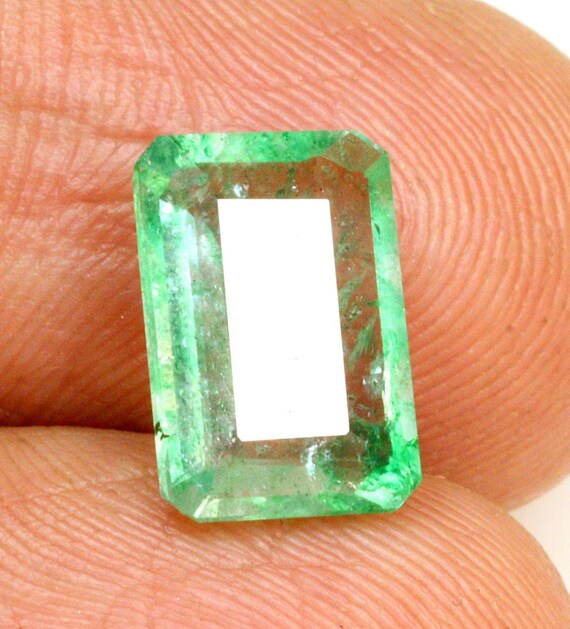 Beryl Emerald Faceted Gemstone Ring Size Natural Green Emerald | Etsy