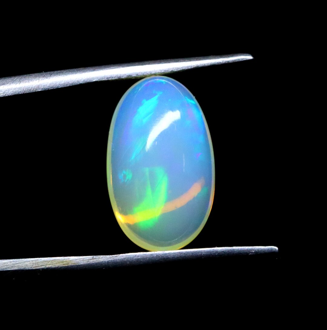 14x9 MM Multi Fire Opal Oval Shape Loose Gemstone Natural Ethiopian ...