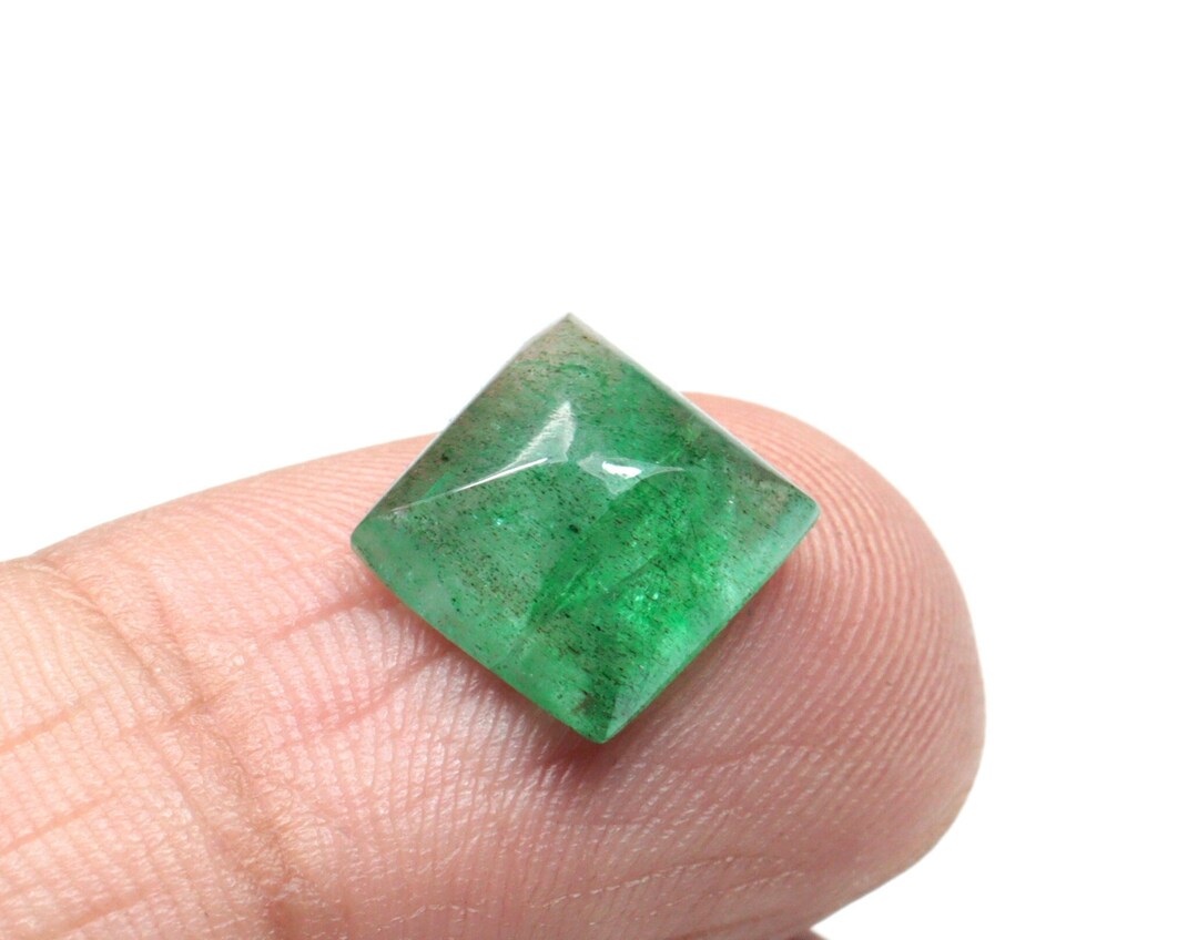Natural Beryl Emerald Cabochon Gemstone, 3.80 Cts Loose Ring Size ...