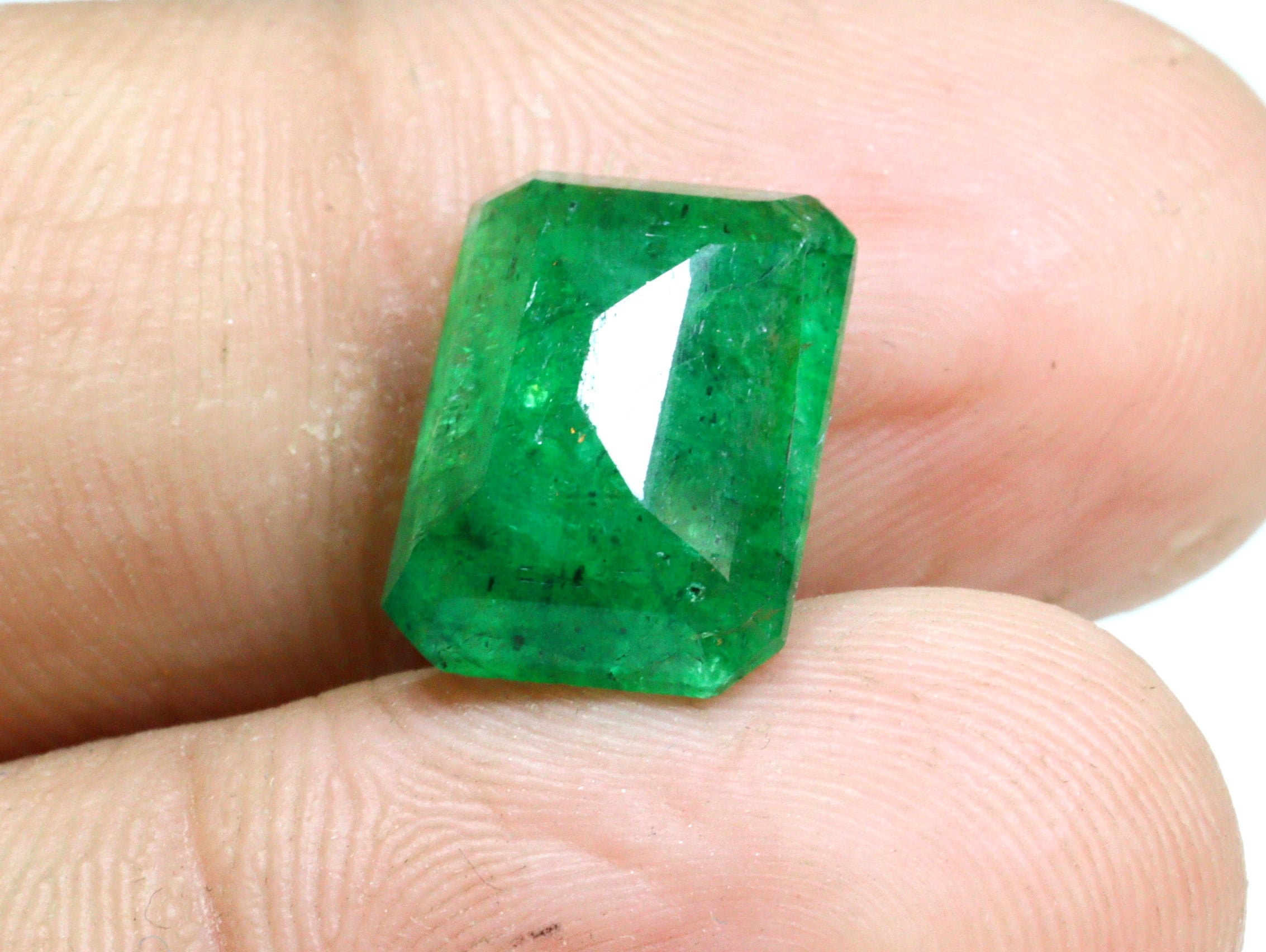 Green Beryl Emerald Faceted Gemstone Rectangle Shape Loose - Etsy UK