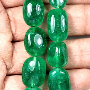 Top Quality Beryl Emerald Gemstone Beads Green Emerald Cabochon Beaded ...
