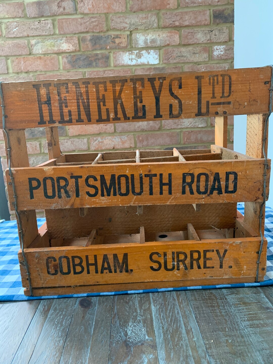Wooden Bottle Crate Branded 'henekeys Ltd of Portsmouth - Etsy