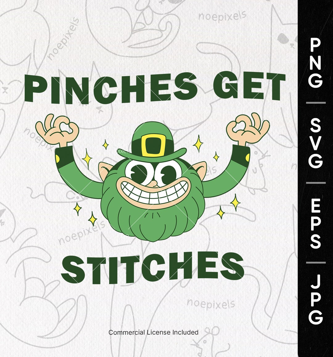 Pinches Get Stitches Svg, St. Patrick's Day T-shirt Design, Shamrocks ...