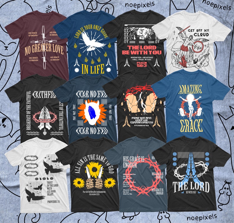 62 Christian Urban Streetwear T-shirt Design Bundle, Urban Streetstyle ...