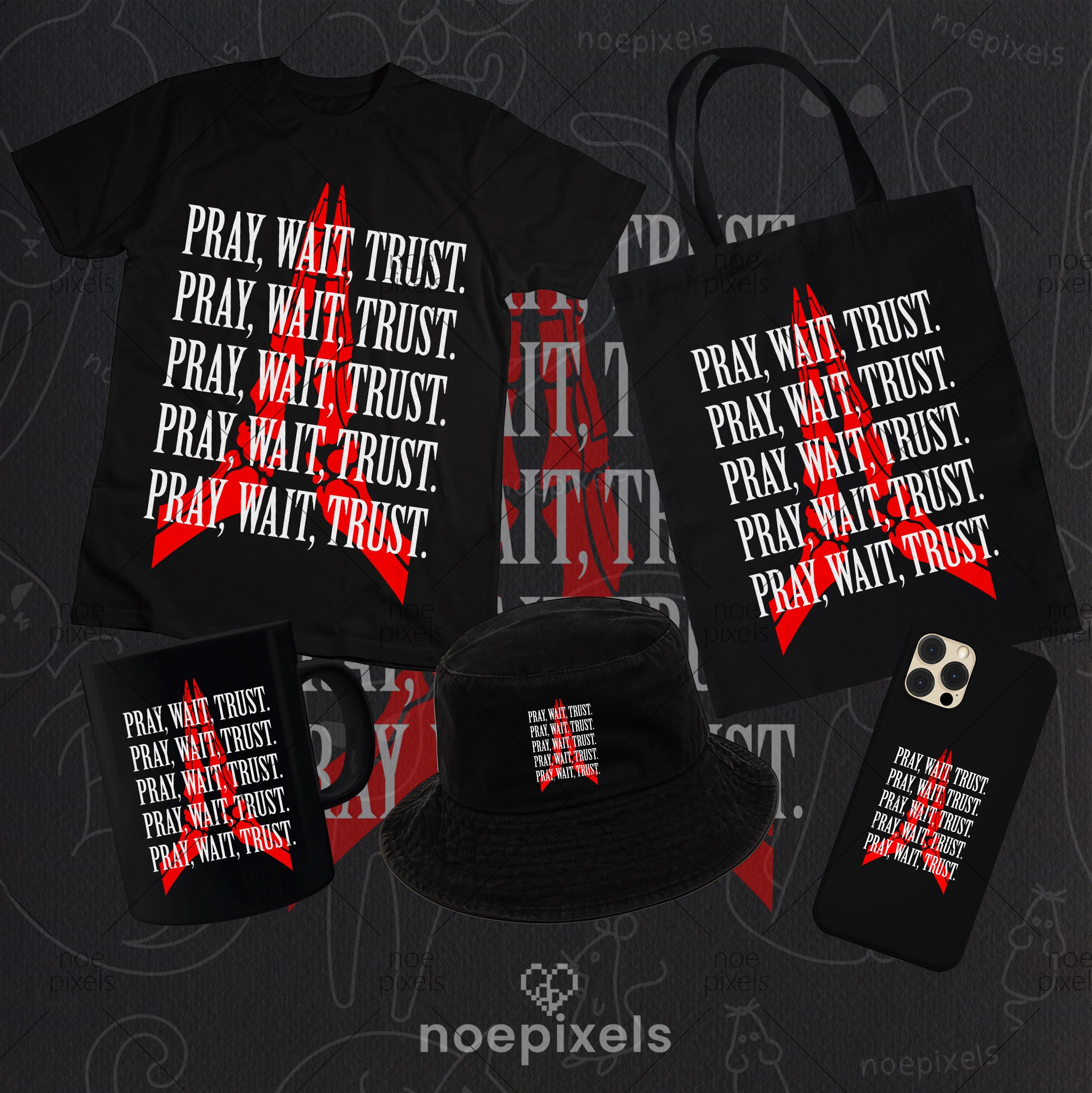 Pray Wait Trust Christian Urban Streetwear Design, Urban Streetstyle ...