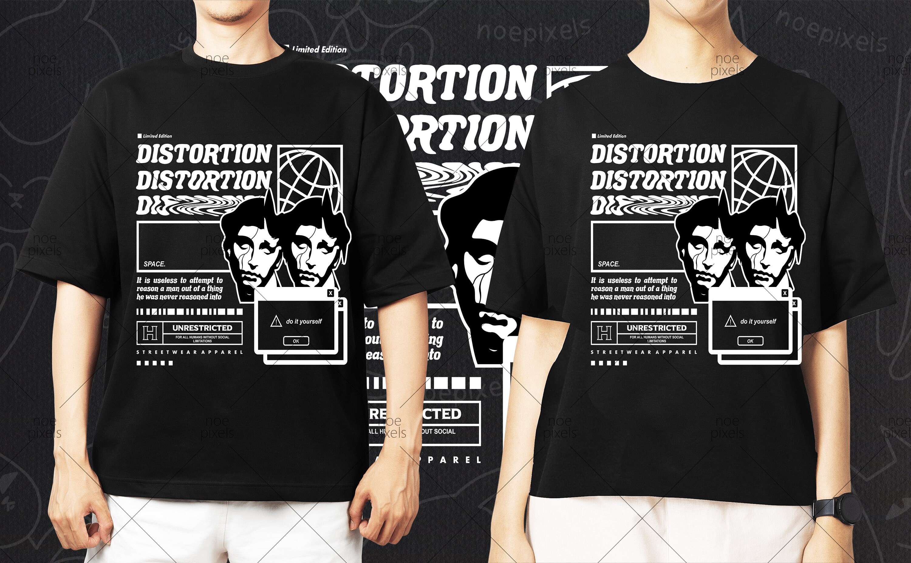 Distortion Urban Streetwear T-shirt Design, Urban Streetstyle Png Svg ...