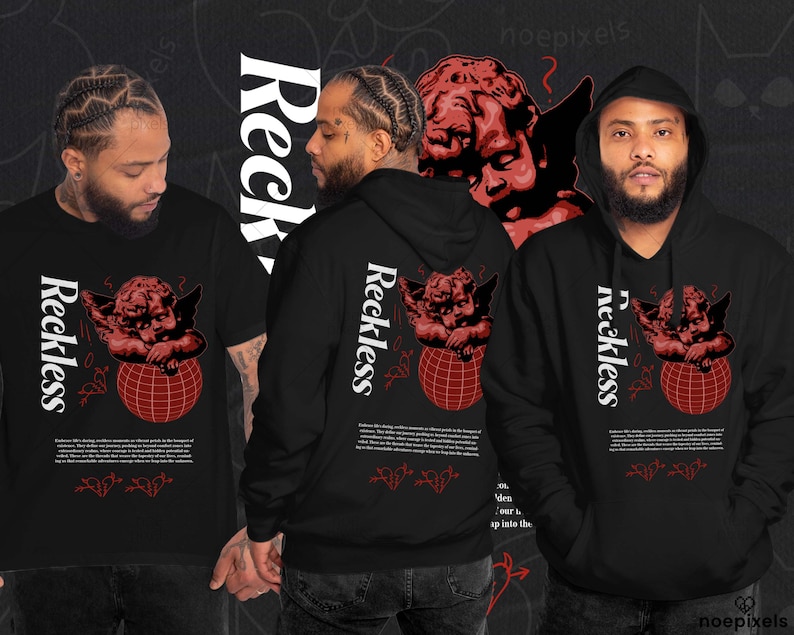 Reckless Urban Streetwear T-shirt Design, Urban Streetstyle Png, Street ...