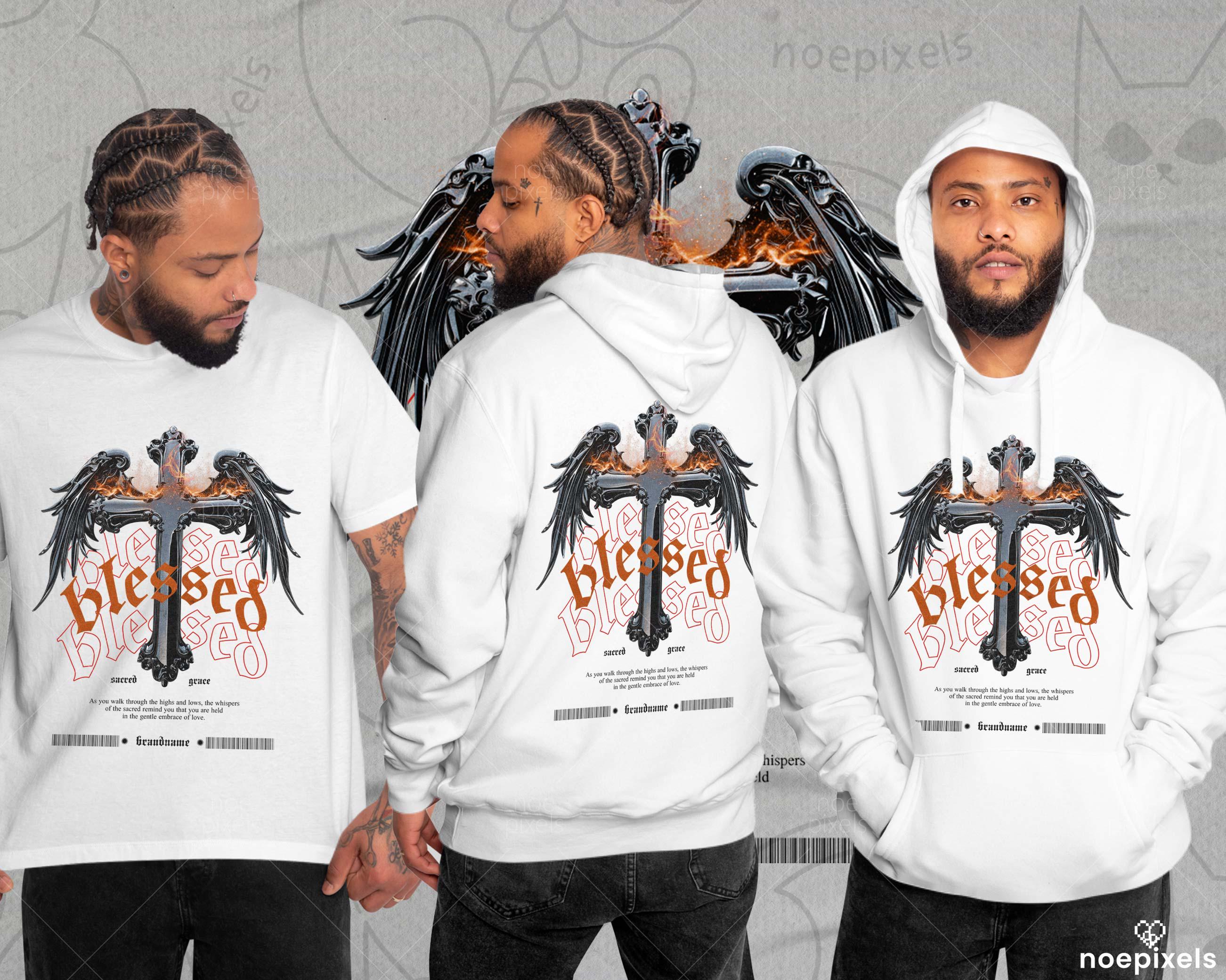 Blessed Urban Streetwear T-shirt Design Urban Streetstyle Png Pop ...