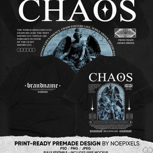 Chaos Urban Streetwear T-shirt Design, Urban Streetstyle Png, Pop ...