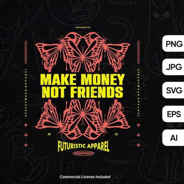 Make Money Not Friends Png - Etsy