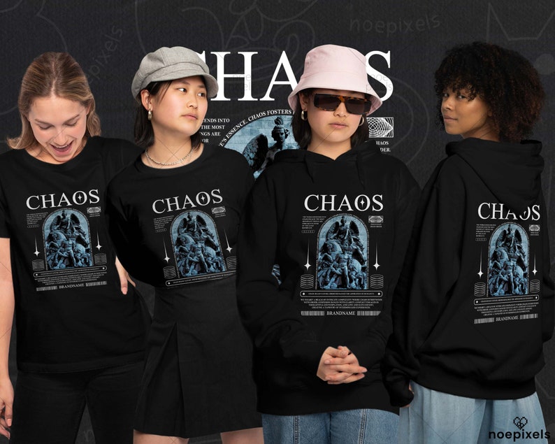 Chaos Urban Streetwear T-shirt Design, Urban Streetstyle Png, Pop ...