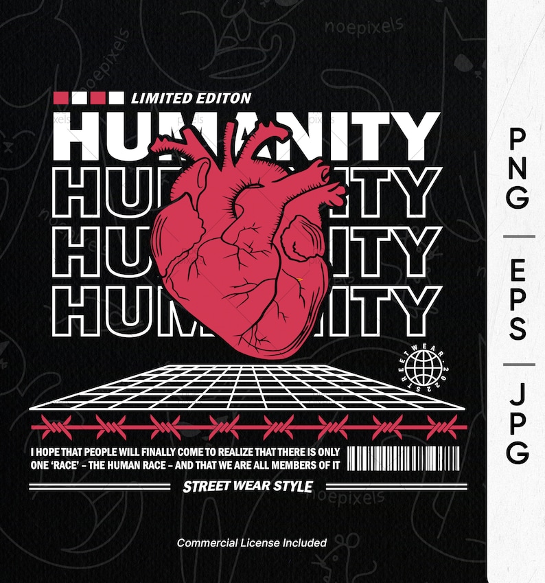 Humanity Urban Streetwear T-shirt Design, Urban Streetstyle Png, Pop ...