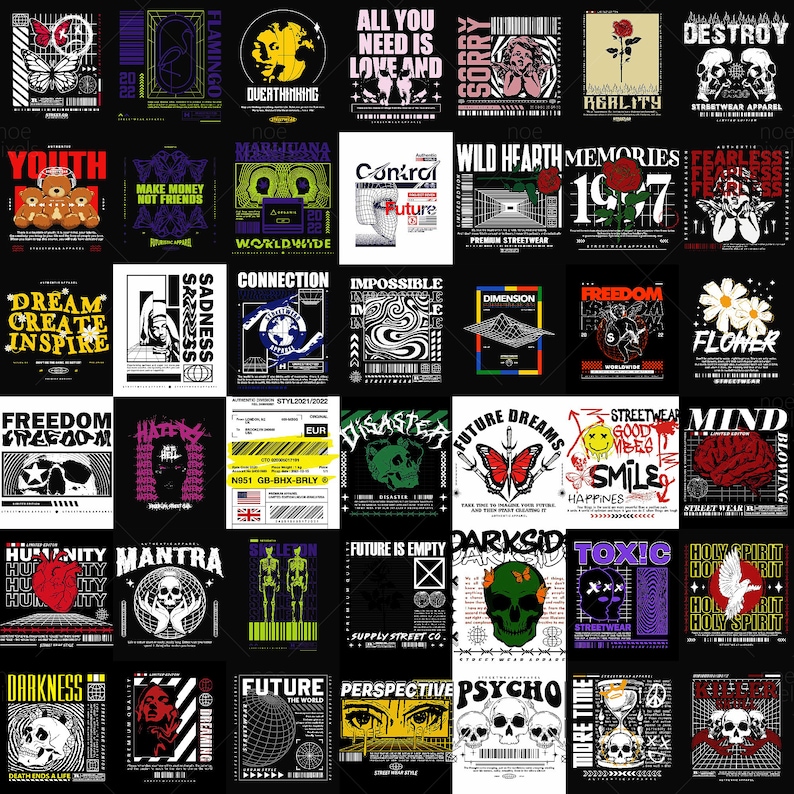 163 Urban Streetwear T Shirt Design Bundle Urban Streetstyle Etsy