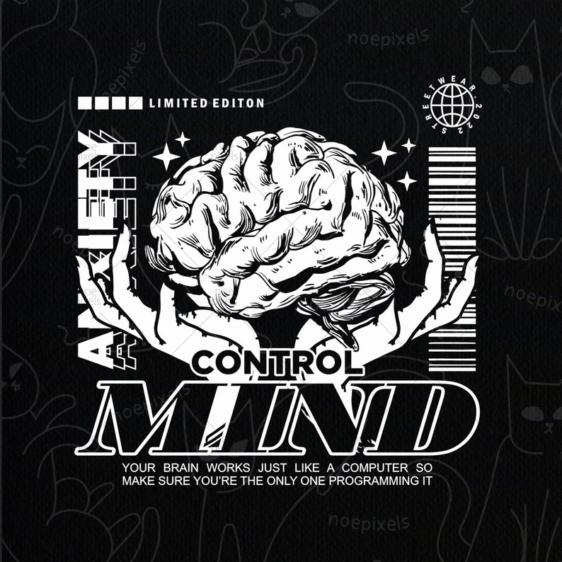 Mind Control Urban Streetwear T-shirt Design, Urban Streetstyle Png ...