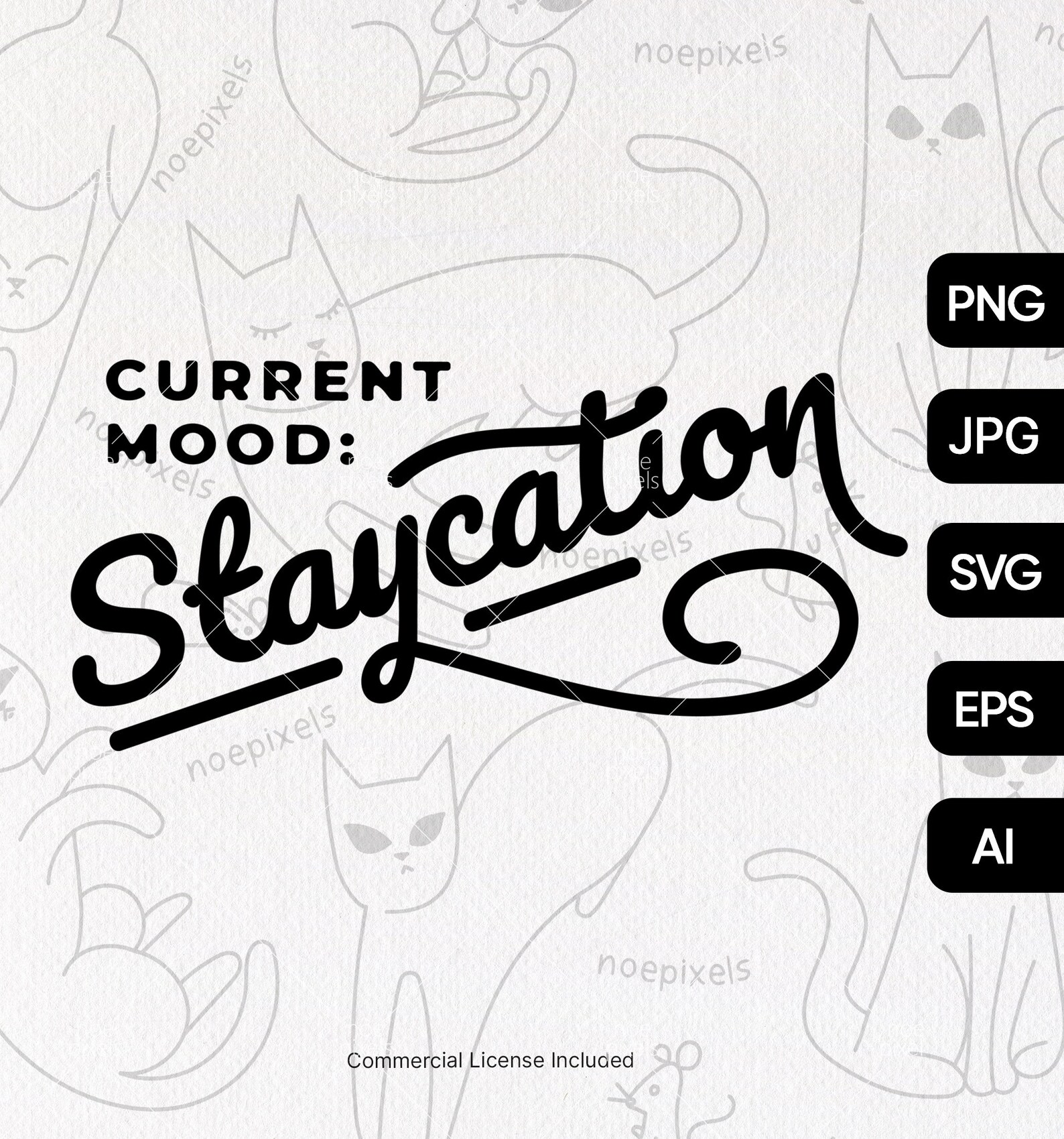 Staycation Svg Cut File T-shirt Design, Summer Svg, Beach Svg, Vacation ...