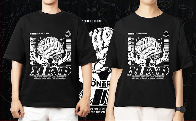 Mind Control Urban Streetwear T-shirt Design, Urban Streetstyle Png ...